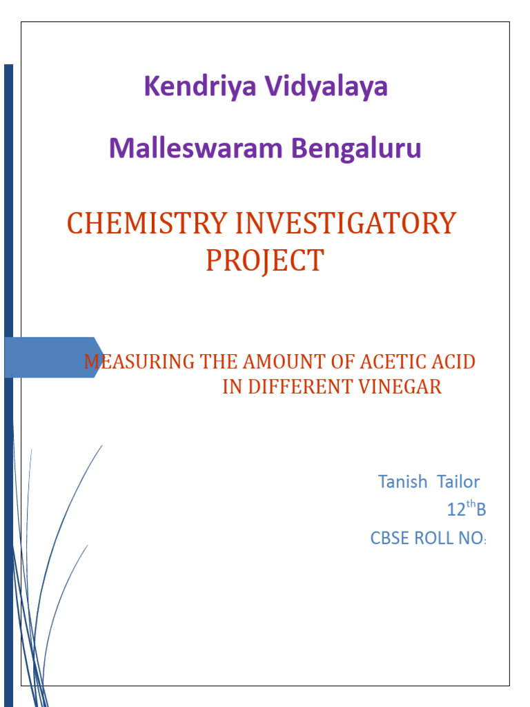 Che Pro 12 Tanish | PDF | Titration | Chemistry