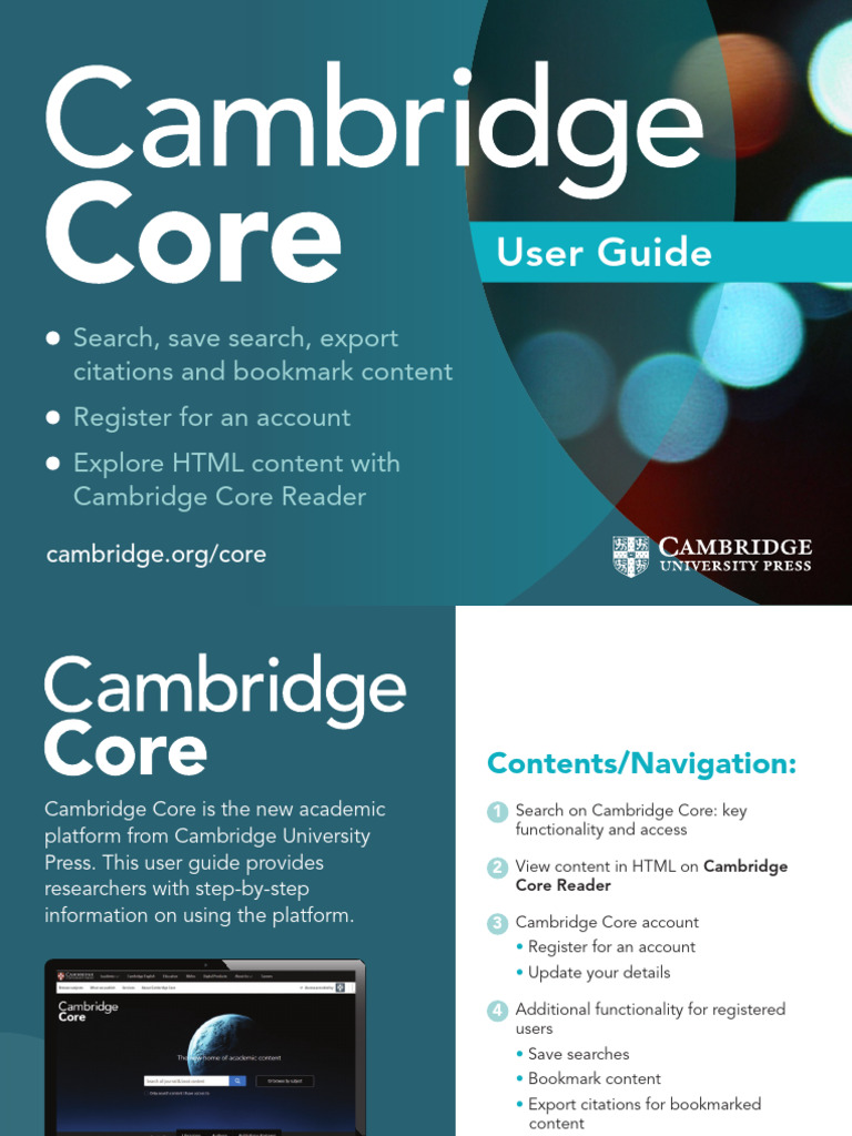 Cambridge Core User Guide | PDF | Citation | Amazon Kindle