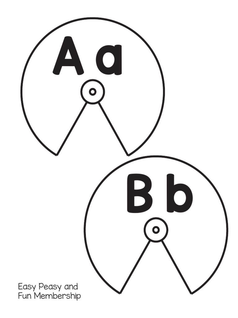 Alphabet Spinner Black and White | PDF