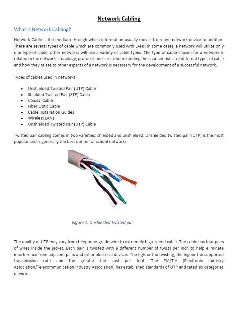 Network Cabling Report | PDF | Coaxial Cable | Computer Network