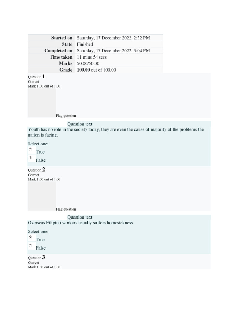 Ugrd-Ethns6102 Euthenics 2 Final Exam | PDF | Philippines