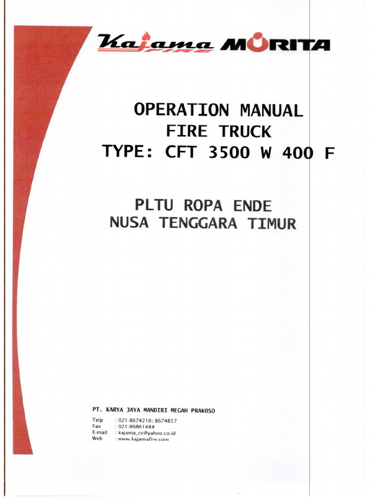 Manual Book Damkar KAJAMA | PDF