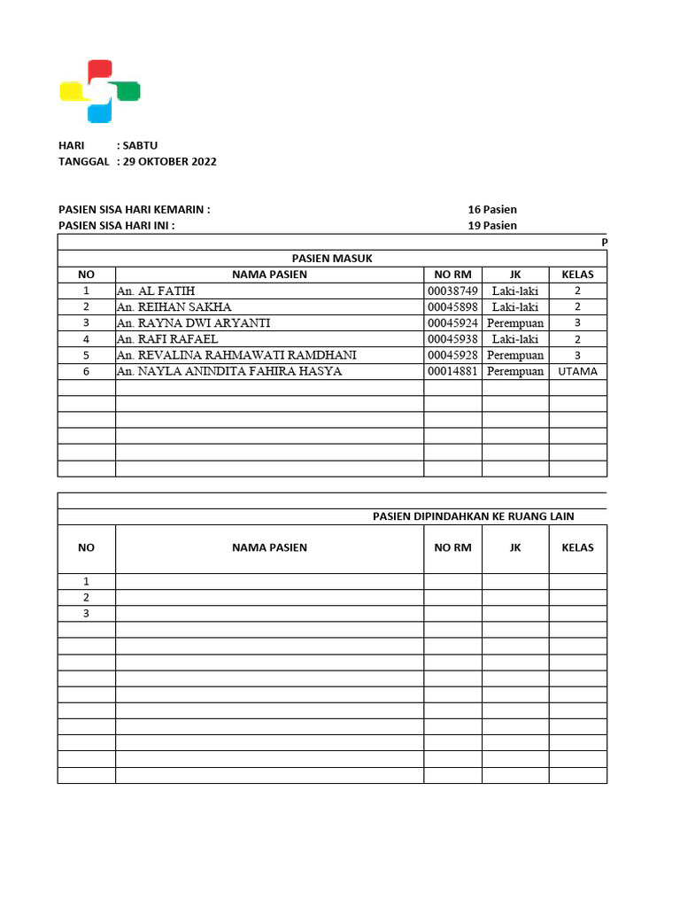 Sensus Harian Anak November 2022 | PDF