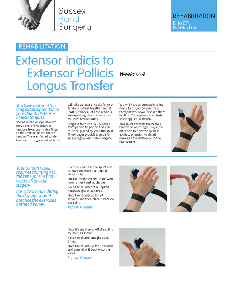 EI To EPL Transfer Weeks 0 To 4 | PDF | Thumb | Hand