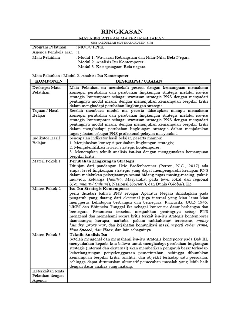 Ringkasan Agenda 1 Modul 2 | PDF | Seni | Sains & Matematika