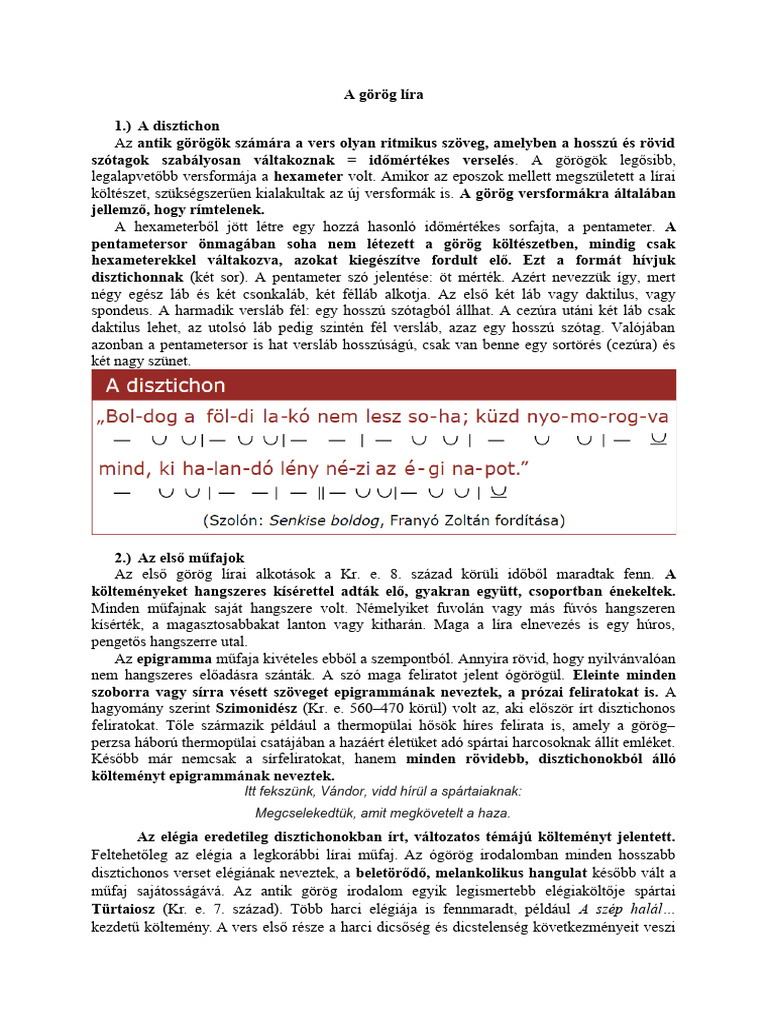 Ókori Görög Líra | PDF