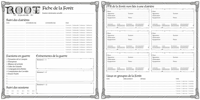 Fiche-Personnage-Root-JDR 4 | PDF