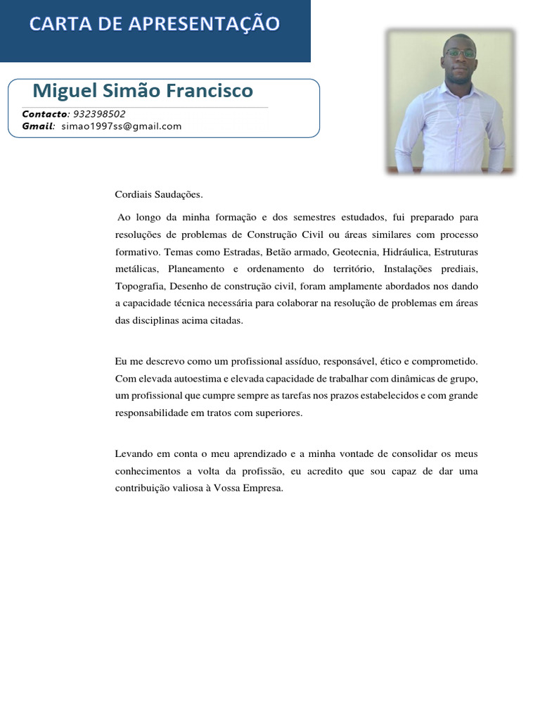 Portfólio - Miguel Simão Francisco | PDF