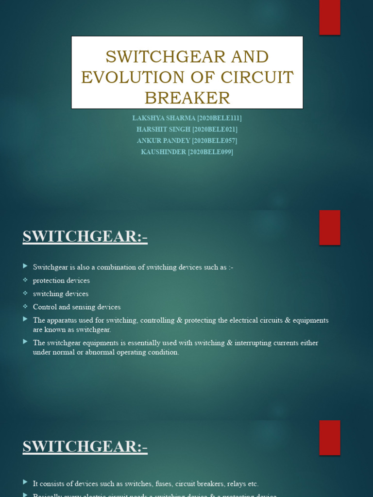 Switchgear & Circuit Breaker Evolution | PDF | Electrical Engineering ...