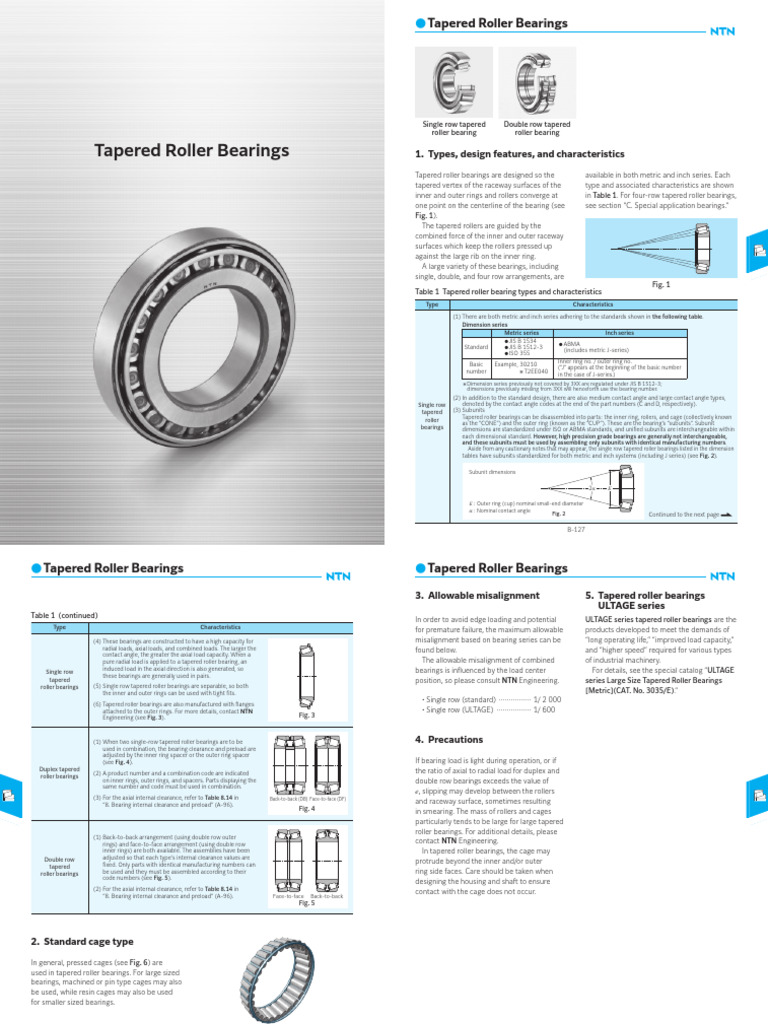 Tapered Roller Bearings | PDF | Bearing (Mechanical) | Physical Sciences