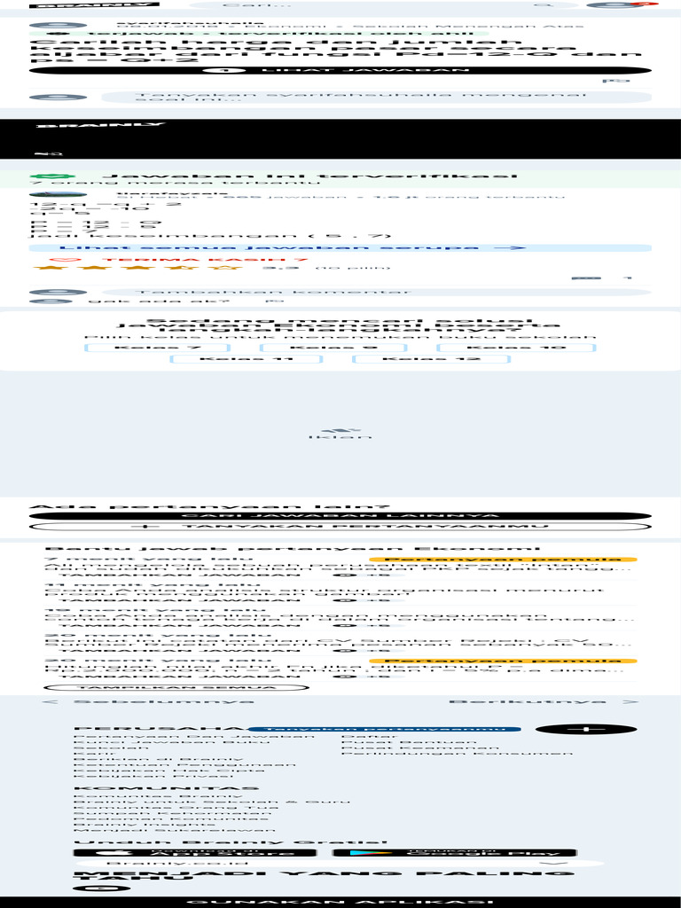 Carilah Harga Dan Jumlah Keseimbangan Pasar Secara Aljabar Dari Fungsi ...
