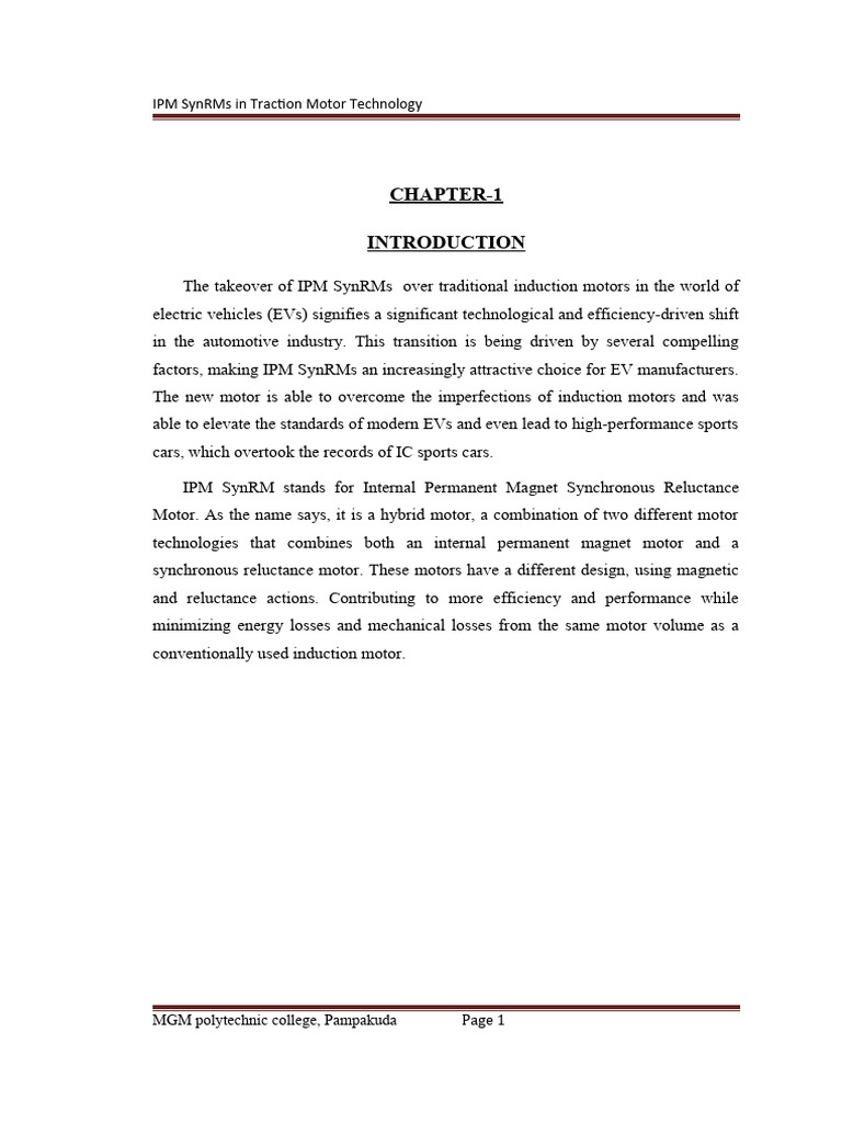 Advancements in IPM SynRM Technology | PDF | Electric Motor | Electric ...