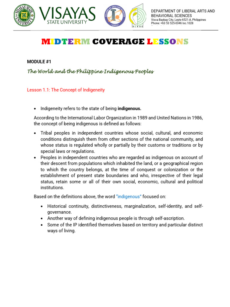 Midterm Coverage Handout | PDF | Globalization | Philippines
