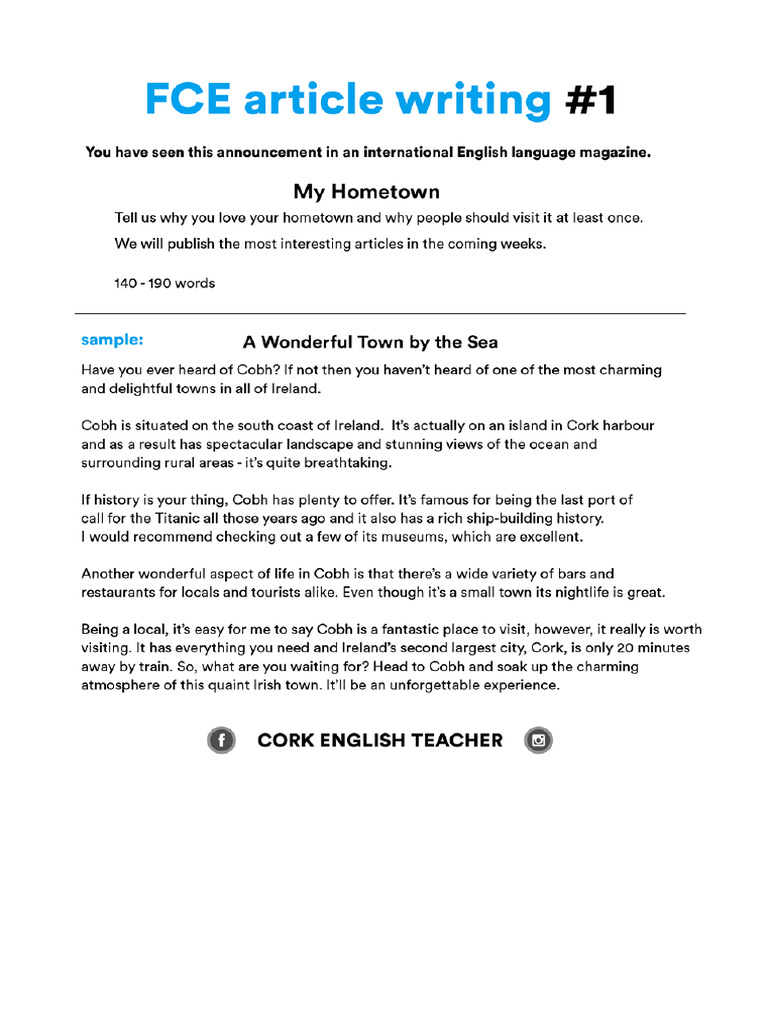 Fce Article Writing | PDF