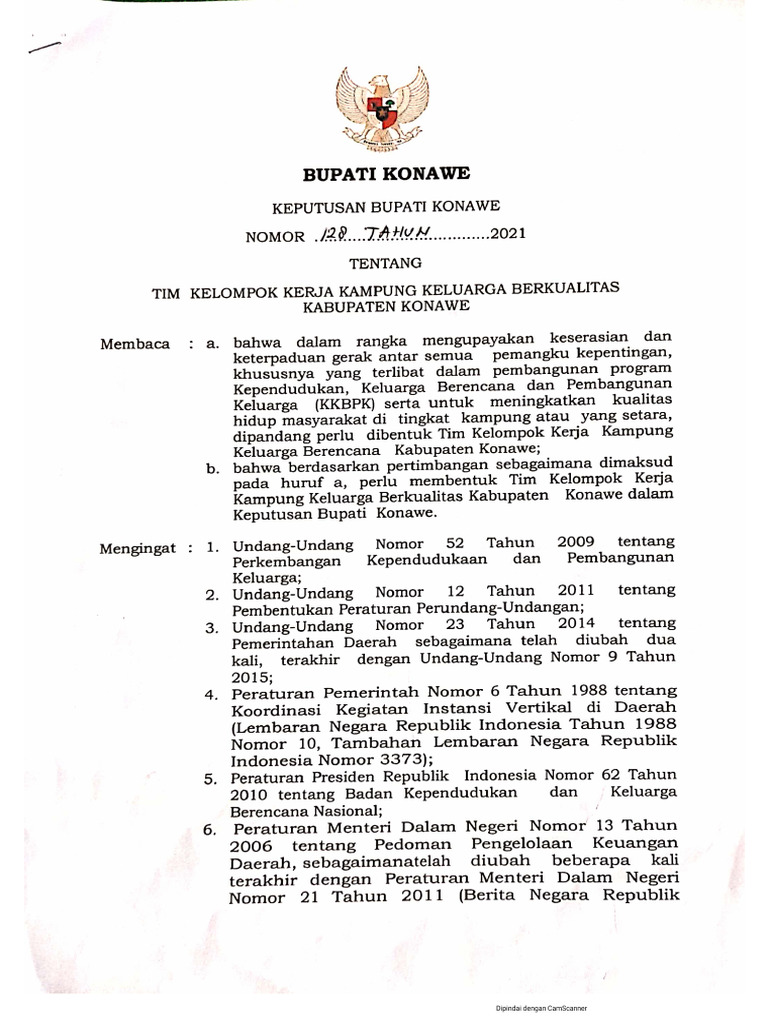 SK Pokja Kabupaten | PDF