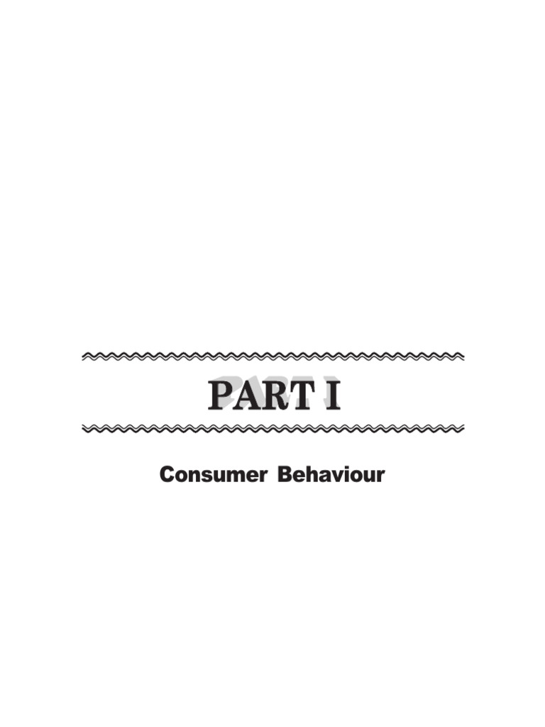 Part 1 Chapter 1 Consumer Behaviour Pdf Consumer Behaviour