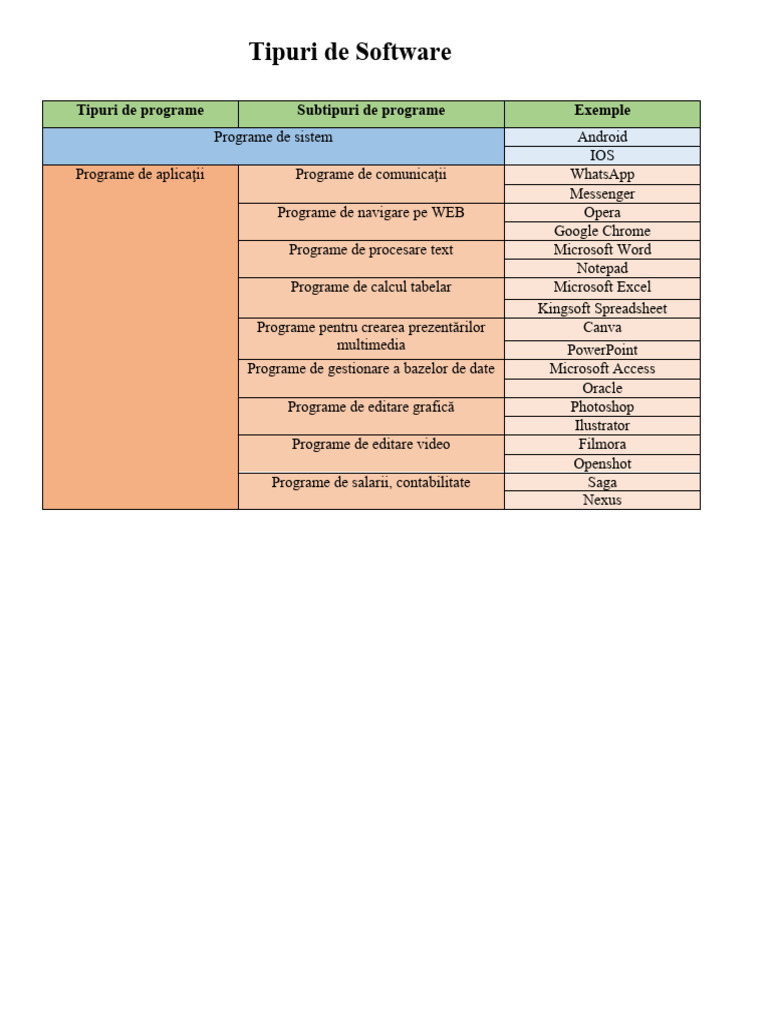 Tipuri de Software Word | PDF