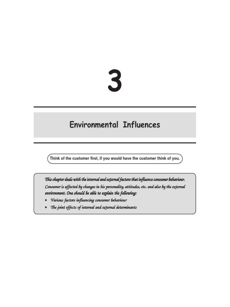 Chapter 3 - Environmental Influences | PDF | Behavior | Consumer Behaviour