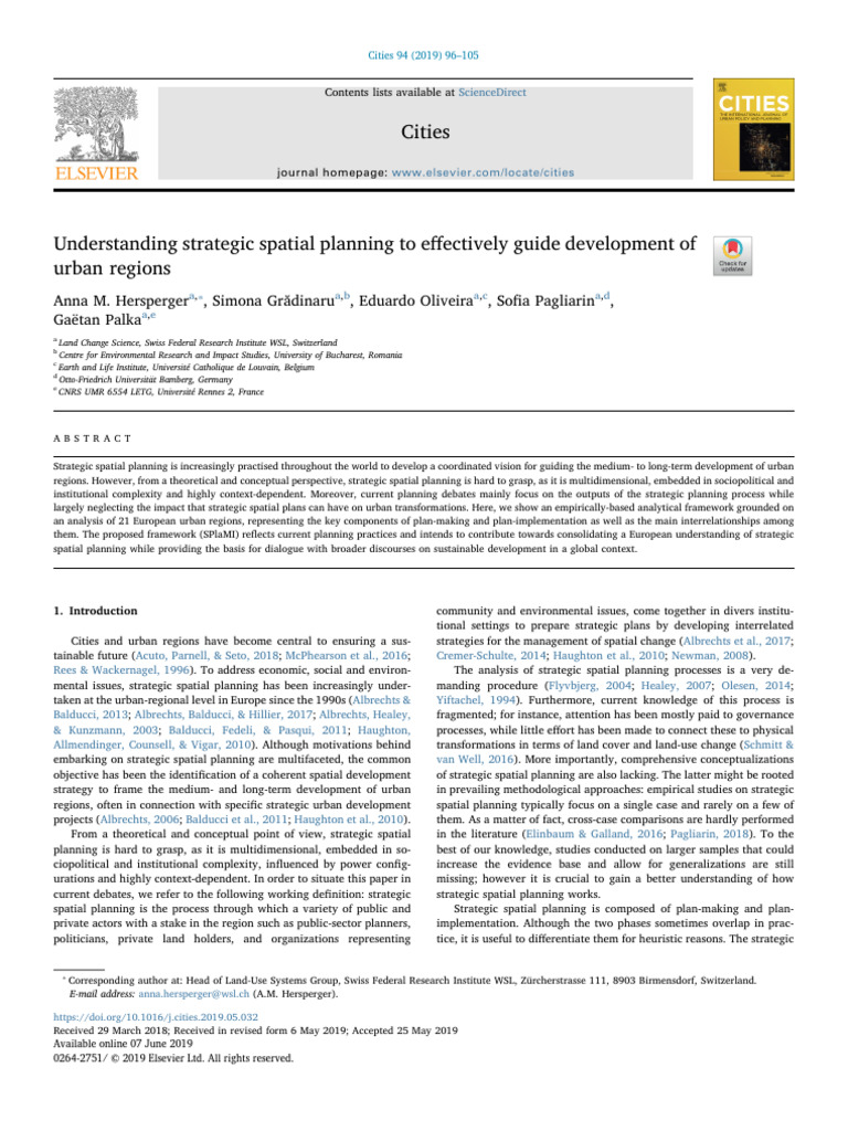 Strategic Spatial Planning Framework | PDF | Negotiation | Consensus ...