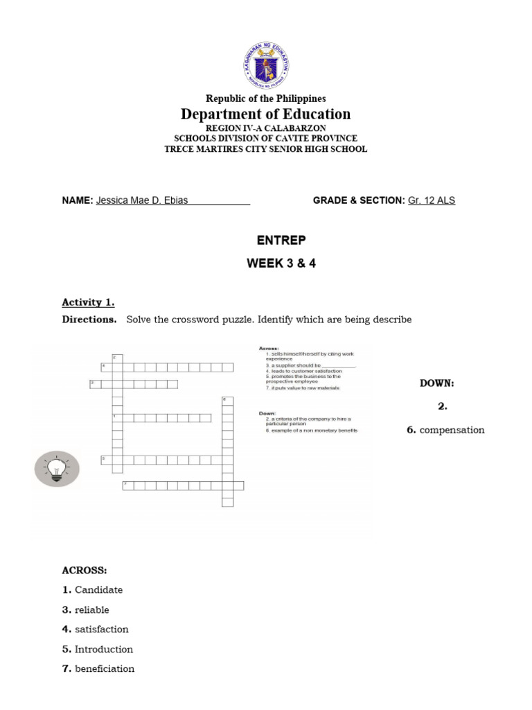 Entrep Week 3 & 4 - Ebias | PDF