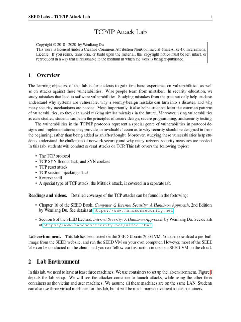 TCP Attacks | PDF | Transmission Control Protocol | Computer Networking