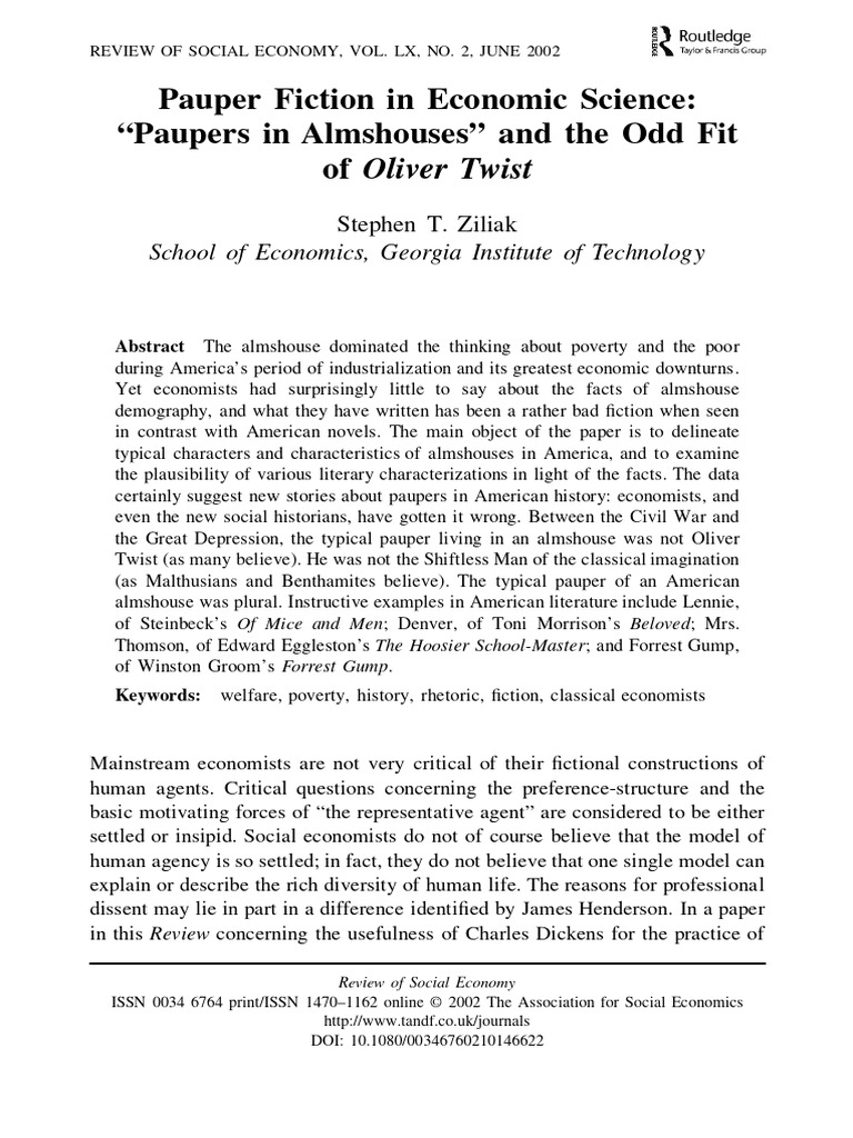 Oliver Twist | PDF | Economics | Recidivism