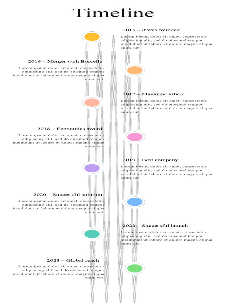 White Colorful Modern Timeline Design Process Infographic | PDF | Page ...