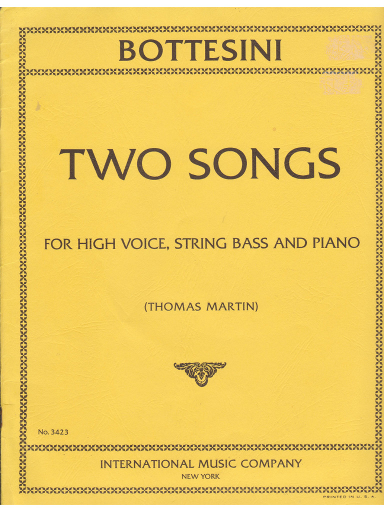 Bottesini - Two Songs | PDF