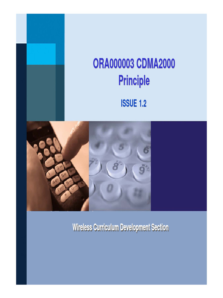 ORA000003 CDMA2000 Principle (NSS) ISSUE1.2 | PDF | 3 G | Data Transmission