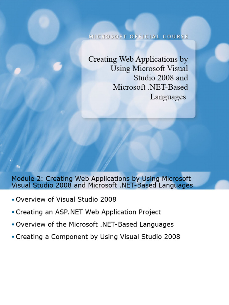 Creating Web Applications by Using Microsoft Visual Studio 2008 and Languages | PDF | C Sharp ...