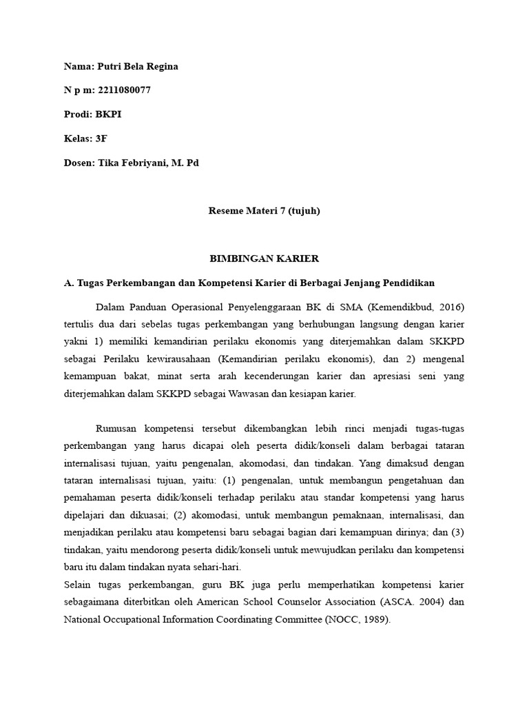 Resume 7 - Putri Bela Regina | PDF | Bisnis