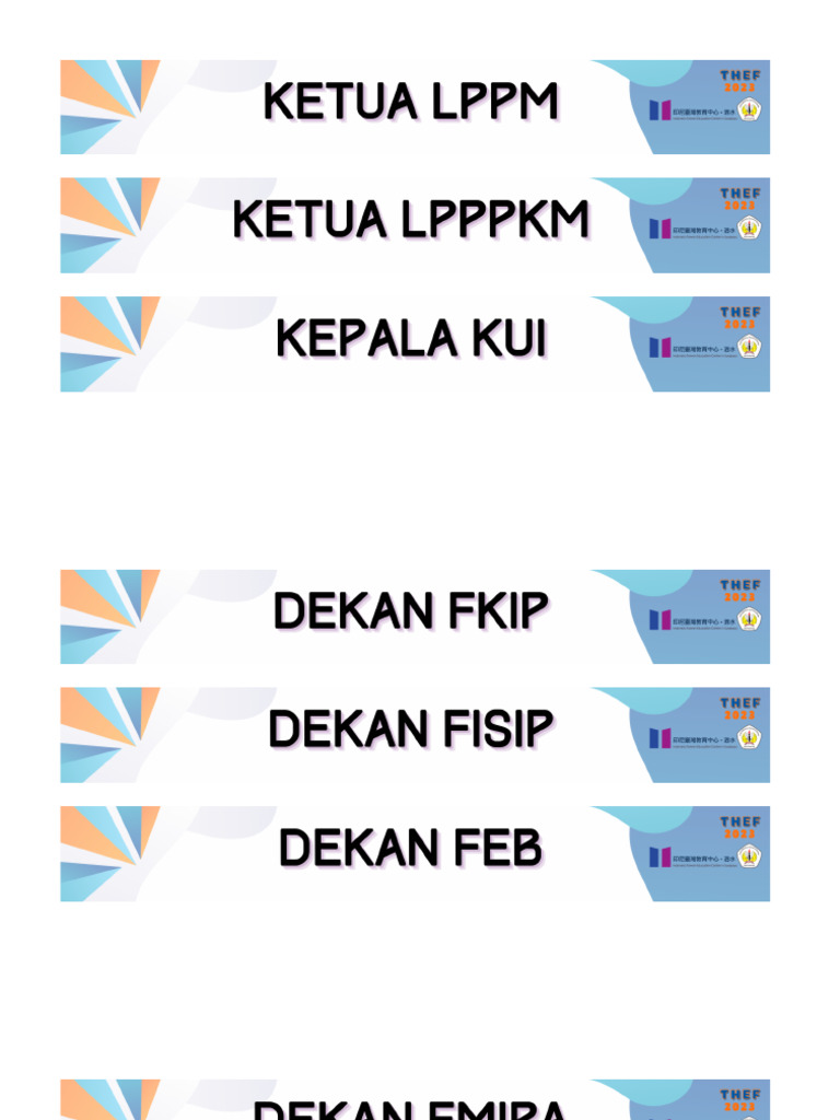 Name Tag Meja VIP 2 | PDF