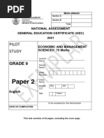 Ems Grade 9 Paper 2 Term 4 Controlled Test Question Paper | PDF
