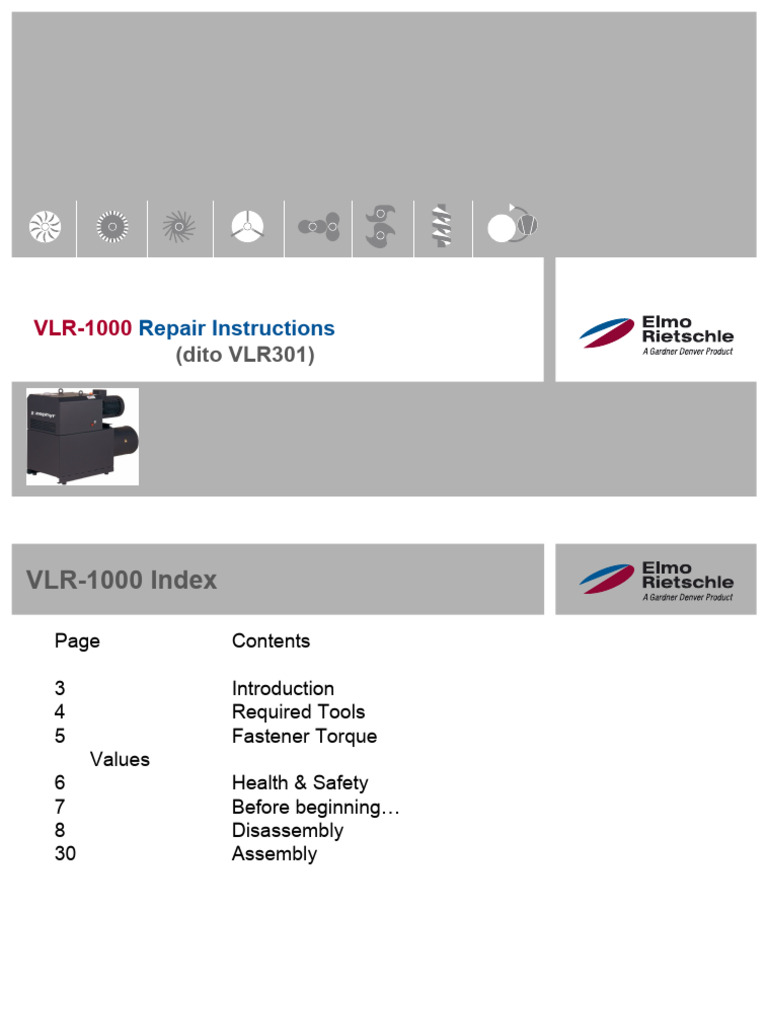 Repair Instruction VLR1000 Final Draft | PDF | Screw | Bearing (Mechanical)
