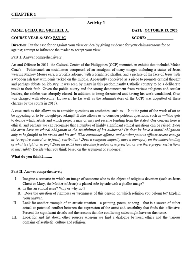 Ethics Chapter 1 3 | PDF | Utilitarianism | Theory