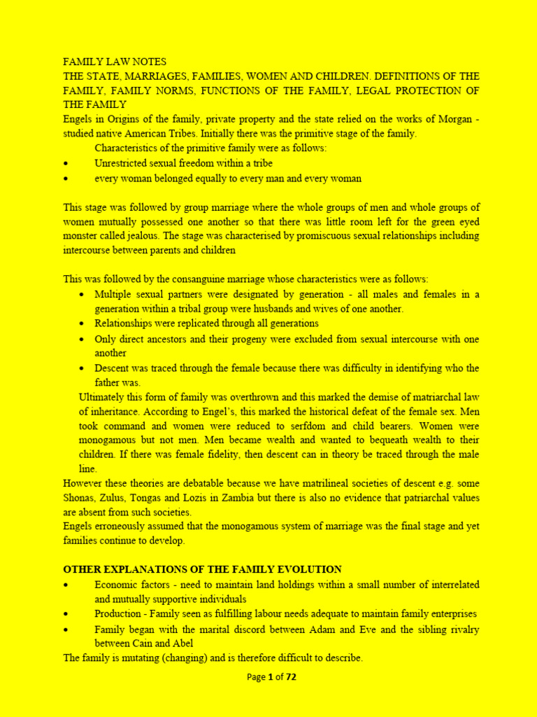 .Chirau - Family Law Notes - 1667495967000 | PDF | Family | Kinship