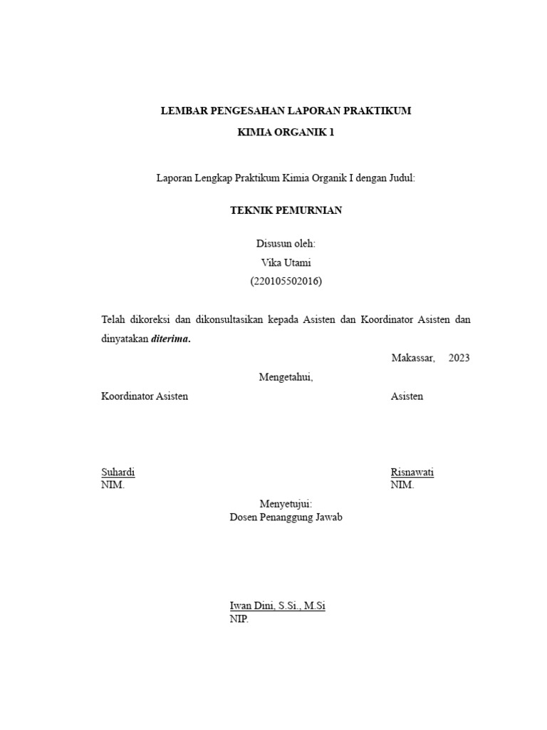 Lembar Pengesahan 0000 | PDF | Sains & Matematika