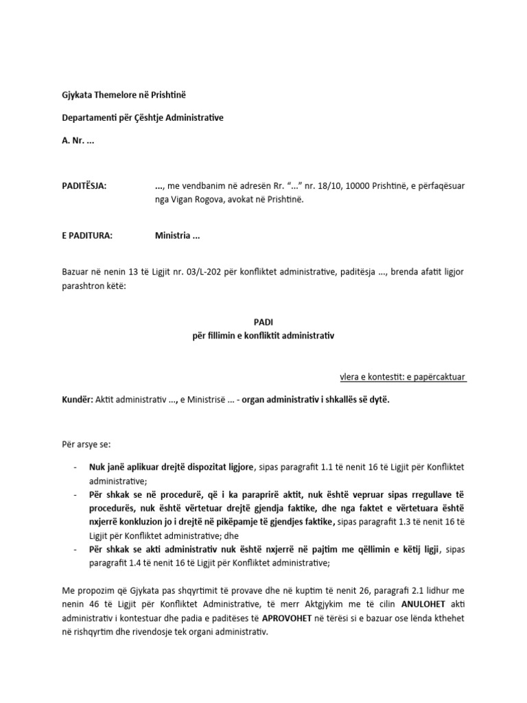 Padi Konflikt Administrativ | PDF