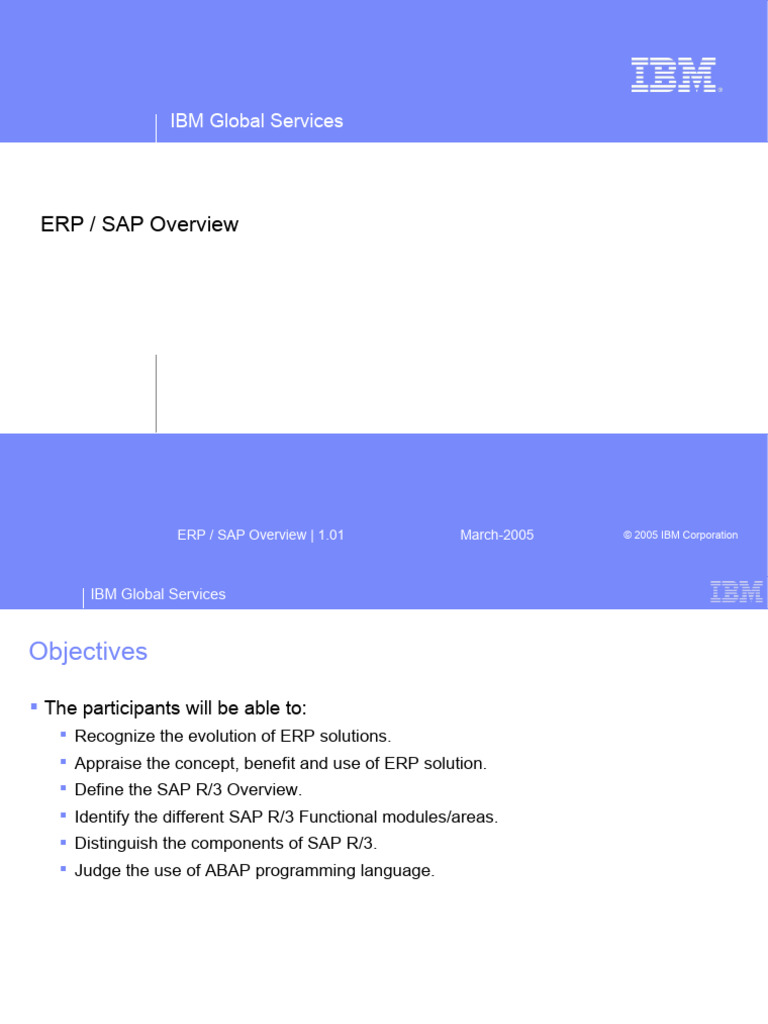 Chapter 01 - SAP ERP | PDF | Business | Computers