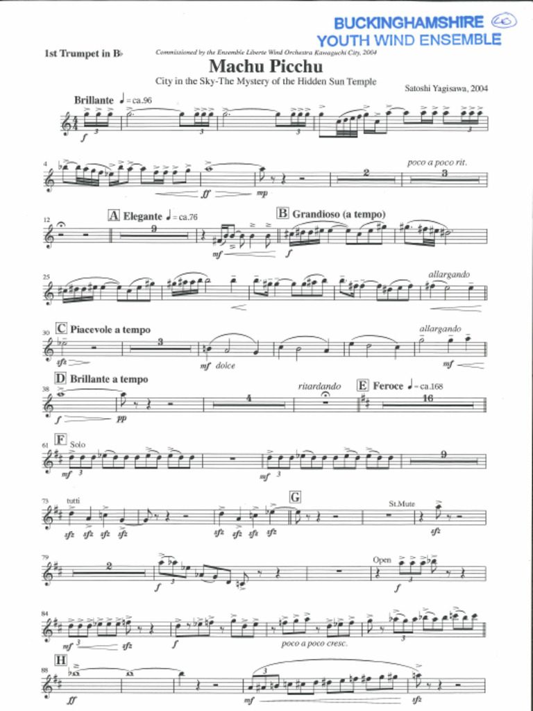 Machu Picchu Trumpet 1 | PDF