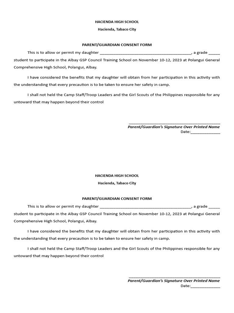 Parents Permit | PDF