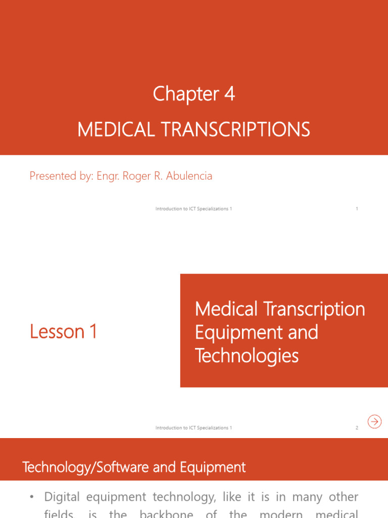 Chapter 4 Lesson 1 Medical Terminology Technologies - Software - 095834 ...