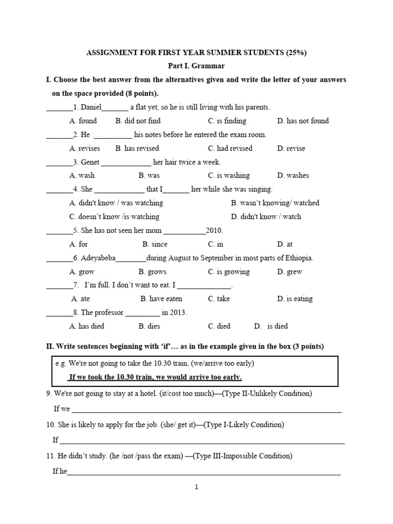 Assignment For Summer Students 2023 Eds | PDF | Stress (Biology ...