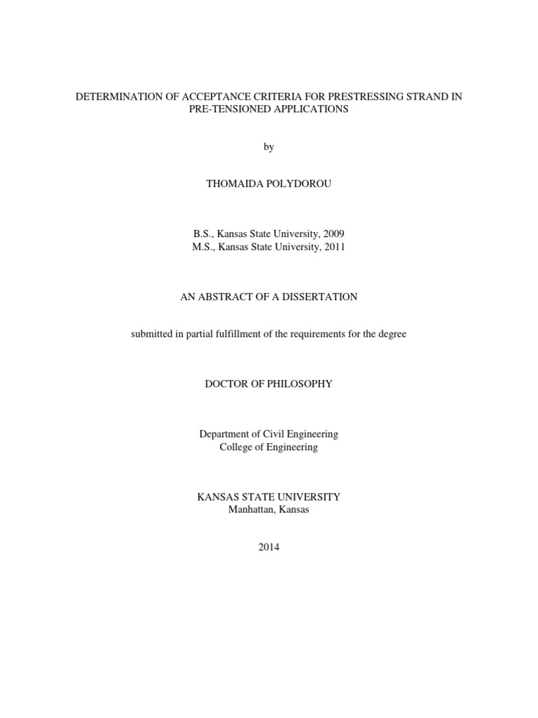 Determination of Acceptance Criteria For Prestressing Strand in Pre-Tensioned Applications | PDF ...