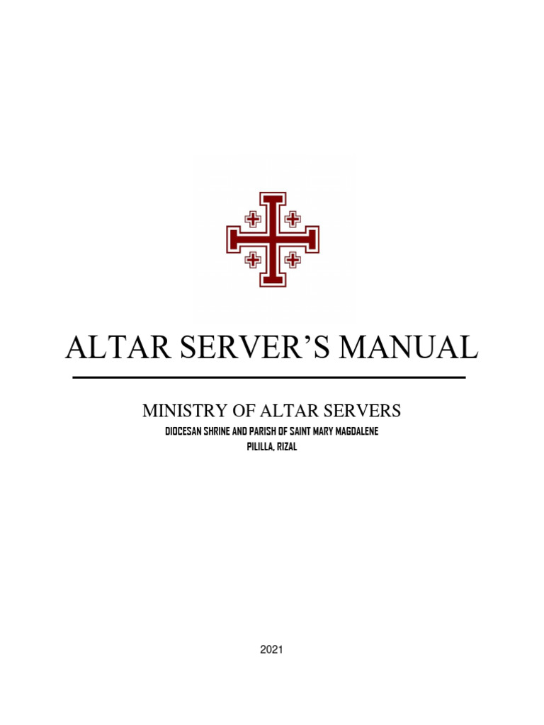 Altar Servers Manual | Download Free PDF | Eucharist | Mass (Liturgy)