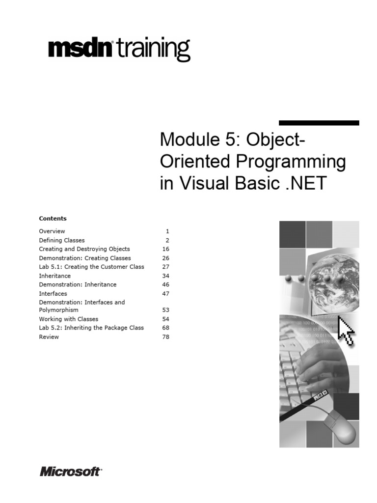 Module 5 Object Oriented Programming Pdf Class Computer Programming Method Computer 