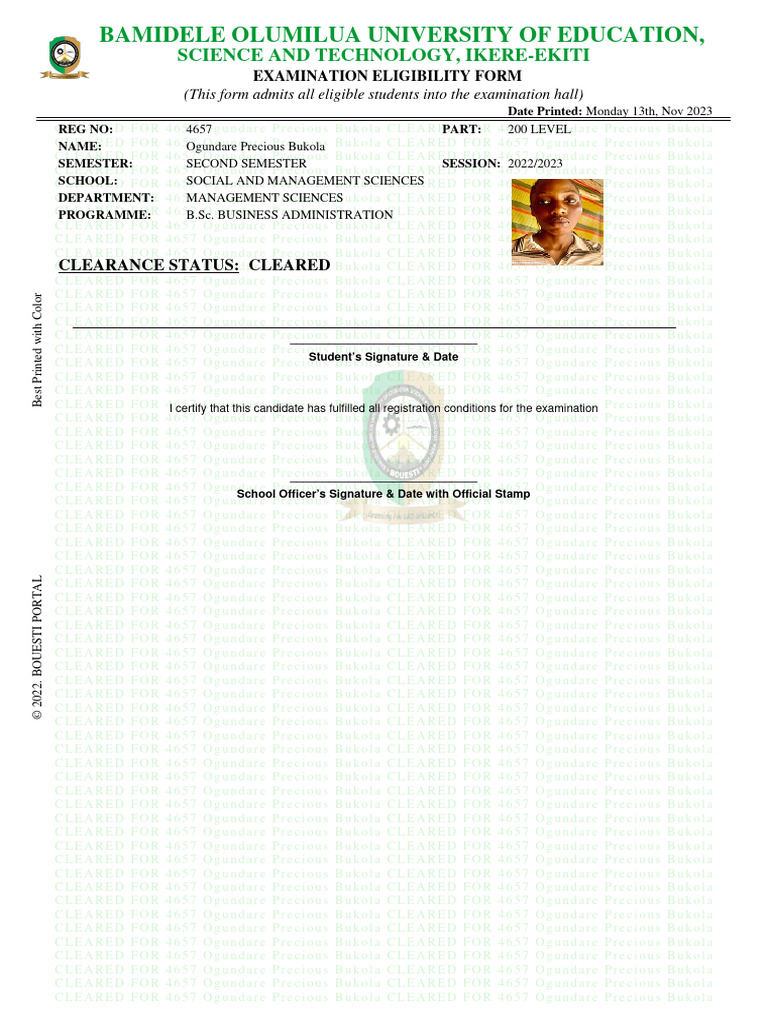 Eligibility Form | PDF