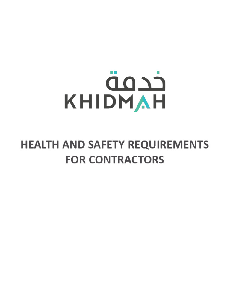 KHI-HSE-PP-012 Health and Safety Requirements For Contractors v2.0 ...