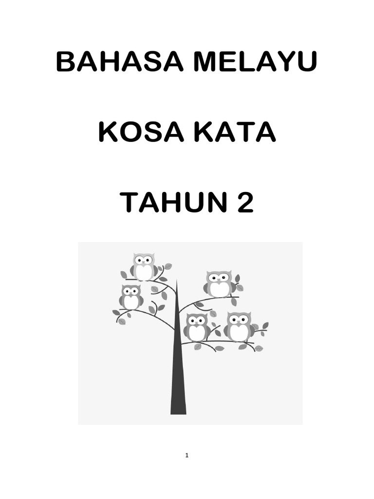 Kosa Kata Bahasa Melayu Tahun 2 | PDF