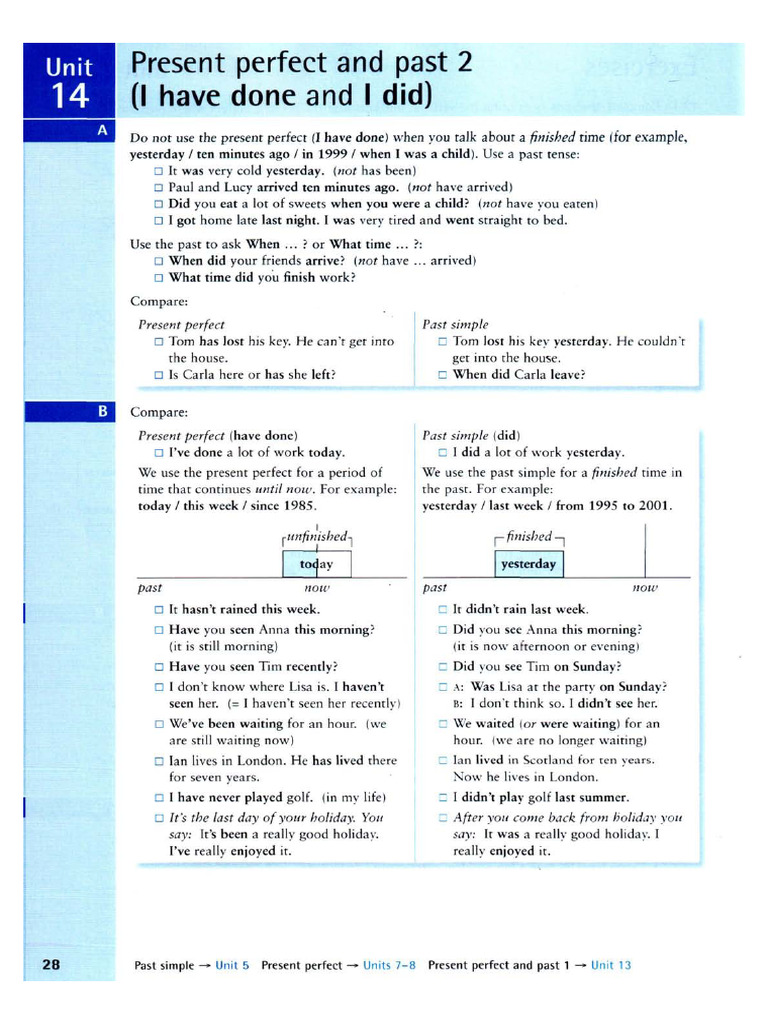 Unit 5 Present Perfect Blue Part 2 | PDF